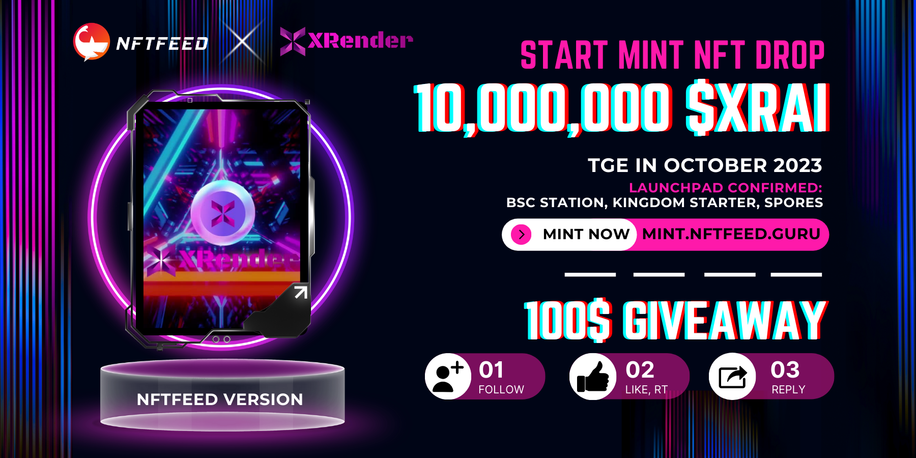 SoQuest - Grab Your Chance to Earn $10,000,000 $XRAI from Xrender