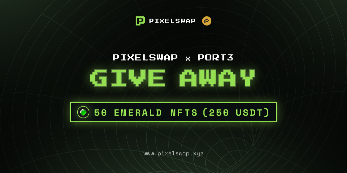 SoQuest - Giveaway Emerald NFTs - PixelSwap x Port3